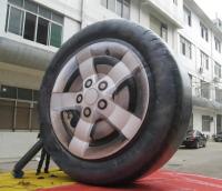 China Giant Inflatable Tire Model 3.66m for Advertising Custom Logo PVC Promotional Display for sale
