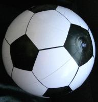China Custom PVC Inflatable Football Beach Ball 30cm Diameter 0.18mm Thickness for sale
