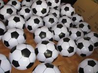 China Custom PVC Inflatable Football Beach Ball 30cm Diameter 0.18mm Thickness for sale
