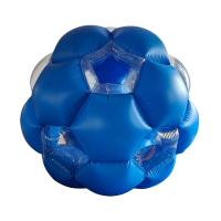 China Custom PVC Inflatable Bubble Ball 2.1m Diameter Blue Transparent Bumper Toy for Lawn Party for sale