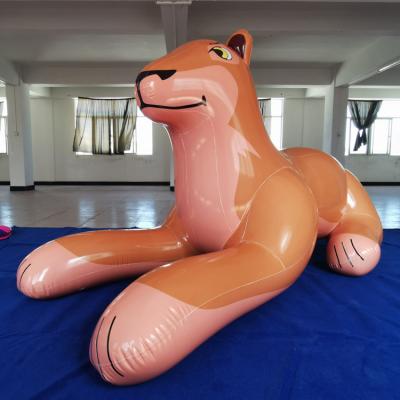 China Custom PVC Inflatable Leopard 2.5m Cartoon Animal for Party Promotion for sale