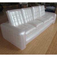 China Wholesale PVC Inflatable Lounger Air Sofa 2.6m White Settee for Party Rental for sale