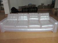 China Wholesale PVC Inflatable Lounger Air Sofa 2.6m White Settee for Party Rental for sale