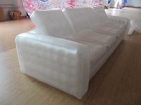 China Wholesale PVC Inflatable Lounger Air Sofa 2.6m White Settee for Party Rental for sale