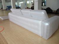 China Wholesale PVC Inflatable Lounger Air Sofa 2.6m White Settee for Party Rental for sale