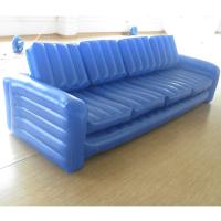 China factory customized PVC inflatable lounger air sofa blue settee for sale