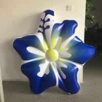China Custom Inflatable Flower Pool Float Mat 150cm 0.3mm PVC for Party Promotion for sale