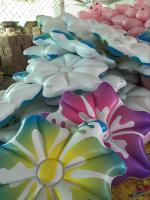 China Custom Inflatable Flower Pool Float Mat 150cm 0.3mm PVC for Party Promotion for sale