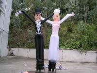 China Factory Customized Bride And Bridegroom Cartoon Image Sky Dancer For Wedding for sale