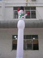 China Custom Outdoor Advertising Inflatable Snowman Air Dancer 6mH 190T Polyester for sale