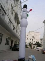 China Custom Outdoor Advertising Inflatable Snowman Air Dancer 6mH 190T Polyester for sale