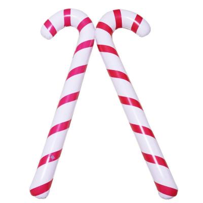 China Custom PVC Inflatable Christmas Cane 90cm for Holiday Decorations for sale