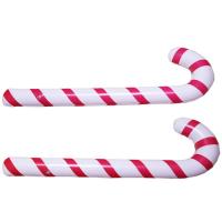China Custom PVC Inflatable Christmas Cane 90cm for Holiday Decorations for sale