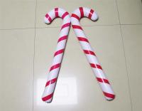 China Custom PVC Inflatable Christmas Cane 90cm for Holiday Decorations for sale
