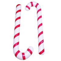 China Custom PVC Inflatable Christmas Cane 90cm for Holiday Decorations for sale