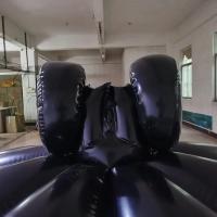 China Custom PVC Inflatable Princess Dress Black Skirt 0.3mm Adult Size for Party Promotion for sale