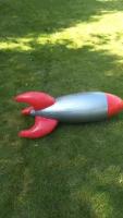 China Factory Custom Cheap Inflatable PVC Rocket Toy For  Advertising Model for sale
