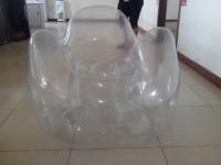 China Customizable PVC Inflatable Transparent Single Chair 80cm for Party Promotion for sale