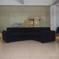 China Custom Inflatable Sofa 257x203x76cm PVC Flocking Furniture for Party Promotion for sale