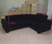 China Custom Inflatable Sofa 257x203x76cm PVC Flocking Furniture for Party Promotion for sale