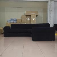 China Custom Inflatable Sofa 257x203x76cm PVC Flocking Furniture for Party Promotion for sale