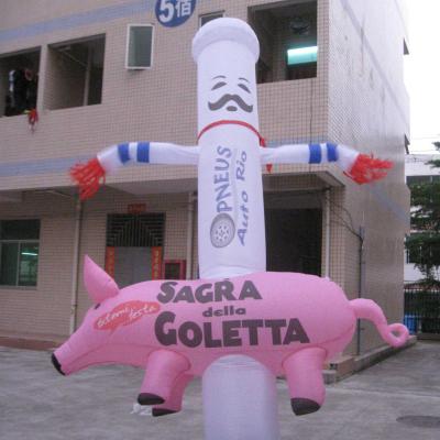 China Custom Inflatable Sky Dancer Chef Tube Man 3m High for Outdoor Advertising for sale