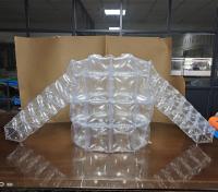 China Beile Custom PVC Inflatable Transparent Down Jacket Dress 0.25mm 2kg for sale