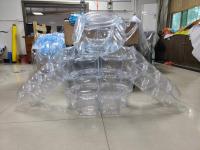 China Beile Custom PVC Inflatable Transparent Down Jacket Dress 0.25mm 2kg for sale