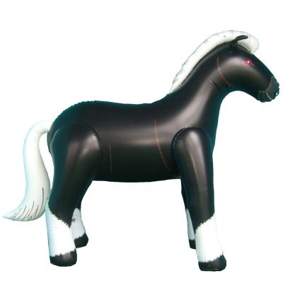 China Giant PVC Black Inflatable Horse Farm Animal Model 0.4mm Custom Size for Outdoor Decoration for sale