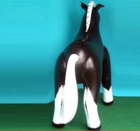 China Giant PVC Black Inflatable Horse Farm Animal Model 0.4mm Custom Size for Outdoor Decoration for sale