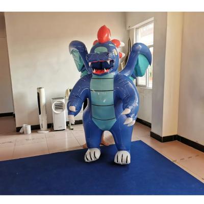 China Beile PVC Inflatable Dragon Suit Costume for Cosplay Adult Size 11kg Custom Logo for sale