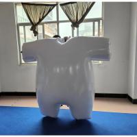 China Beile Custom PVC Inflatable White Body Suit Belly Inflation Suit for Adult 0.4mm for sale
