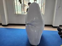 China Beile Custom PVC Inflatable White Body Suit Belly Inflation Suit for Adult 0.4mm for sale