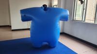 China Beile Custom PVC Inflatable White Body Suit Belly Inflation Suit for Adult 0.4mm for sale