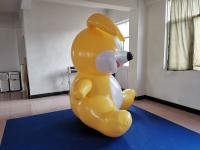China Customized yellow PVC Inflatable rabbit model for sale for sale