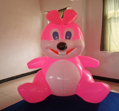 China Giant PVC Inflatable Pink Rabbit 7ft Tall for Promotion Advertising Custom Logo for sale