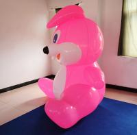 China Giant PVC Inflatable Pink Rabbit 7ft Tall for Promotion Advertising Custom Logo for sale