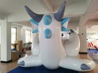 China Beile Giant Inflatable PVC Cartoon White Laying Dragon Model 3m Custom for sale