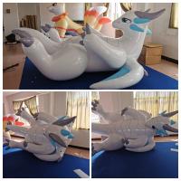 China Beile Giant Inflatable PVC Cartoon White Laying Dragon Model 3m Custom for sale