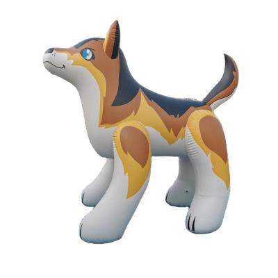 China Custom 2m Tall Outdoor Advertising PVC Inflatable Husky Dog Model Cartoon Toy Animal for sale