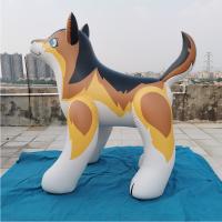 China Custom 2m Tall Outdoor Advertising PVC Inflatable Husky Dog Model Cartoon Toy Animal for sale