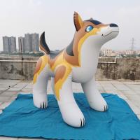 China Custom 2m Tall Outdoor Advertising PVC Inflatable Husky Dog Model Cartoon Toy Animal for sale