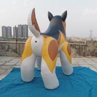 China Custom 2m Tall Outdoor Advertising PVC Inflatable Husky Dog Model Cartoon Toy Animal for sale