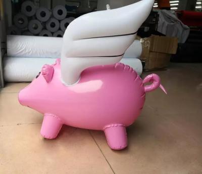 China Beile customized PVC Inflatable pink pig with wings for advertising decorate for sale