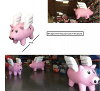 China Beile customized PVC Inflatable pink pig with wings for advertising decorate for sale