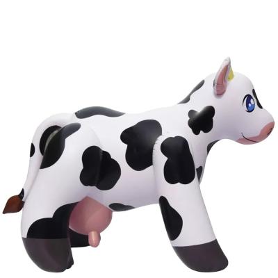 China Custom PVC Inflatable Giant Dairy Cow 2m Long for Advertising Promotion for sale