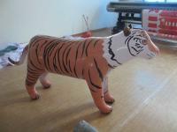 China Custom PVC Inflatable Tiger Model 1.5m Long for Advertising Promotion Party Decoration for sale