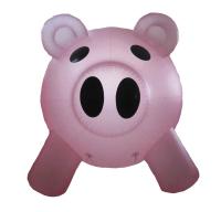 China wholesale customized PVC Inflatable pink pig for advertising inflatables for sale