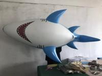 China Wholesale PVC Inflatable Shark Pool Toy 2m Custom Logo Children Water Play for sale