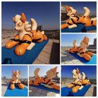 China Beile Customized PVC Inflatable Giant Fire Dog Cartoon 2.5-4m for Outdoor Advertising for sale